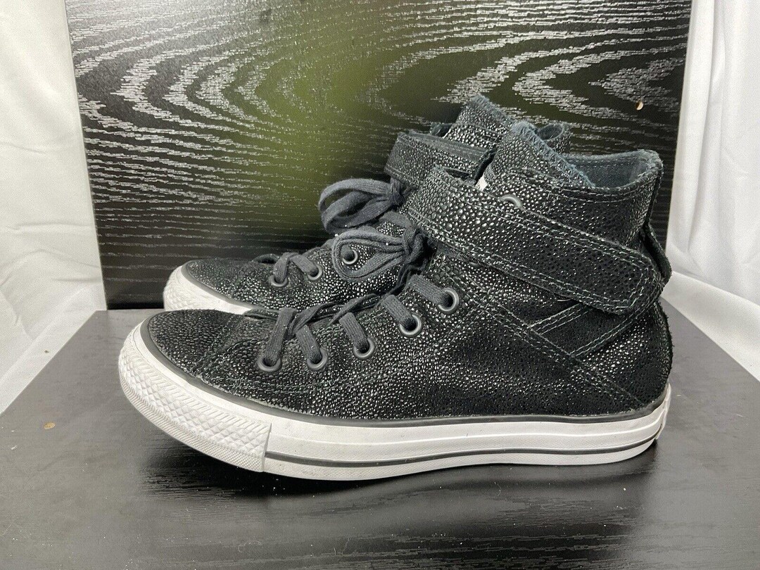 Converse CTAS Stingray Metallic Hi Black Shoes - Etsy