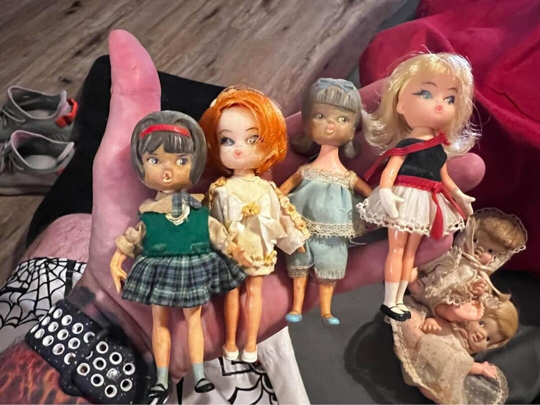 1960s Vintage Baby Dolls Hasbro Dolly Darling & Uneeda Big Eye Dolls ...