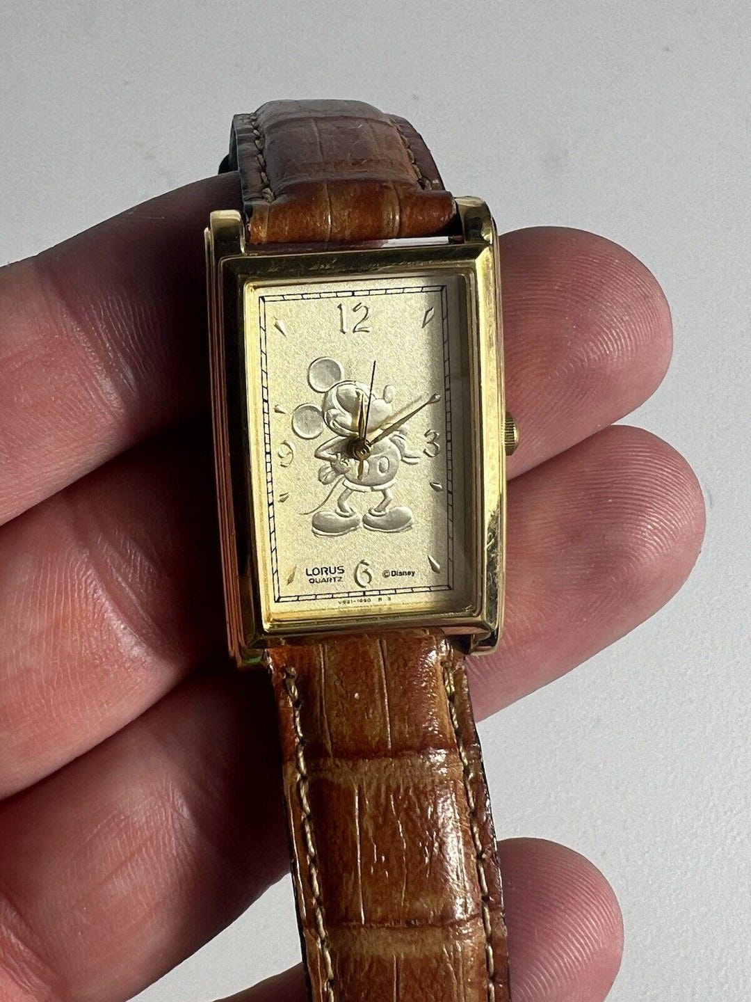 Rectangular Lorus by Seiko Tank Mickey Mouse Watch for Men and Women ...