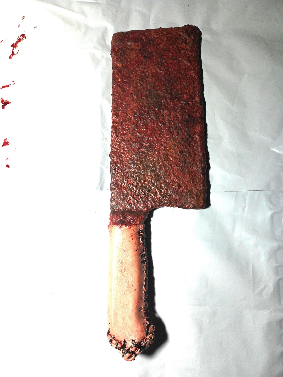 Rusted Gory Cleaver Knife Body Parts Slasher Halloween Flesh LARP Scary ...