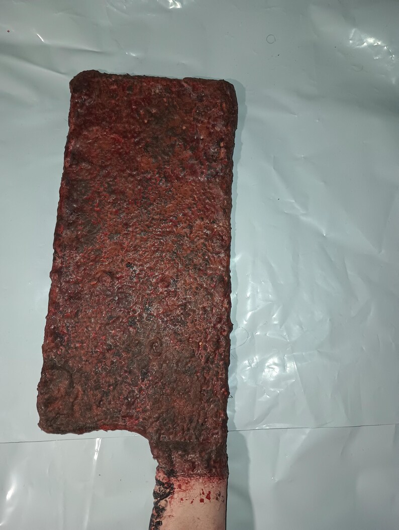 Rusted Gory Cleaver Knife Body Parts Slasher Halloween Flesh LARP Scary ...