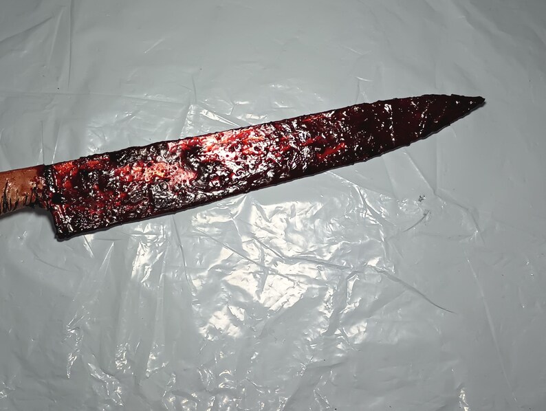 Gory Foam Kitchen Knife Flesh Gore Flesh Gore Scary Spooky Blood Axe ...