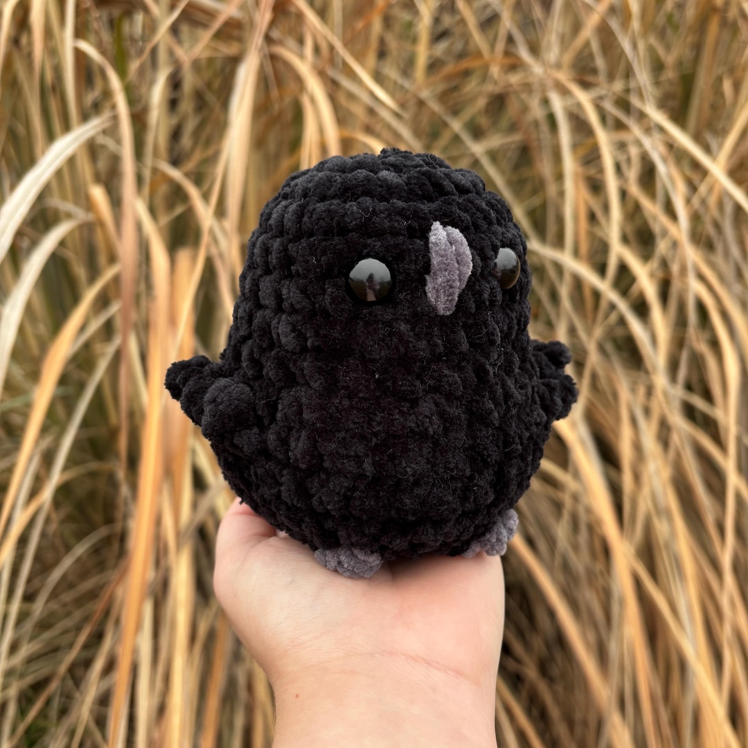 Crochet Raven Plushie | Handmade | Raven | Crow - Etsy