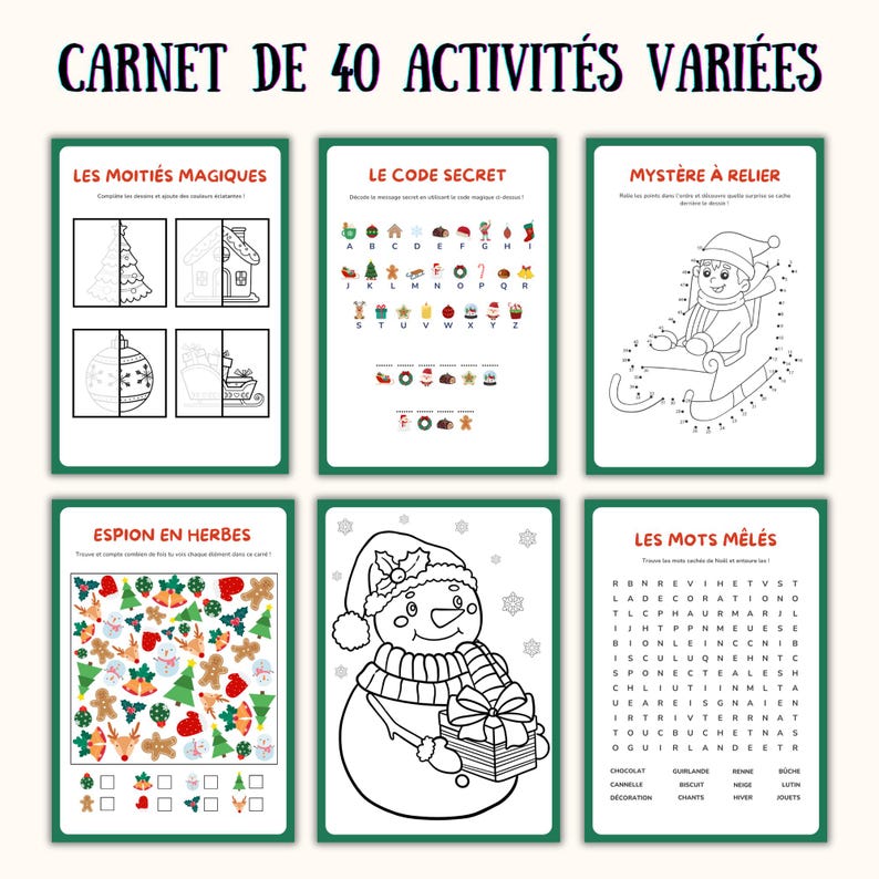 Chasse au trésor Noël 7/9 ans - Jeux & activités de Noël enfants - Kit ...