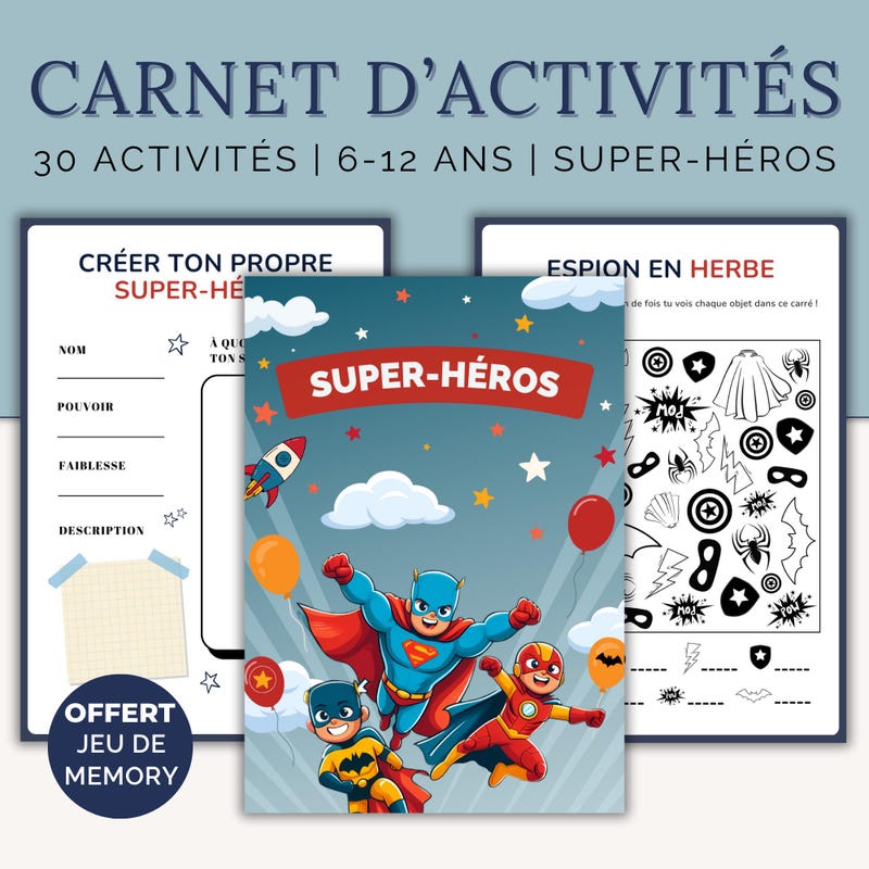 Superhero Memory - Etsy