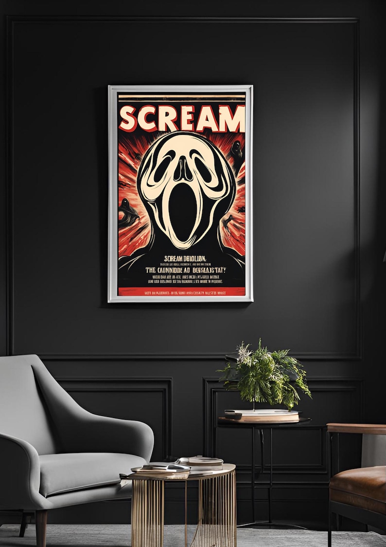 Scream Movie Themed Poster - Digital Product - Etsy