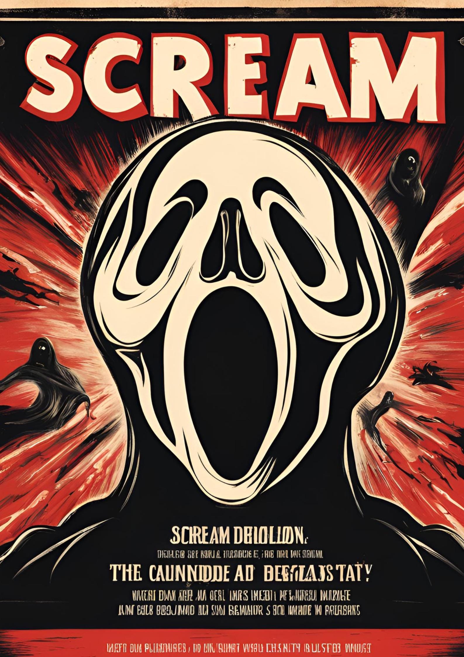 Scream Movie Themed Poster - Digital Product - Etsy