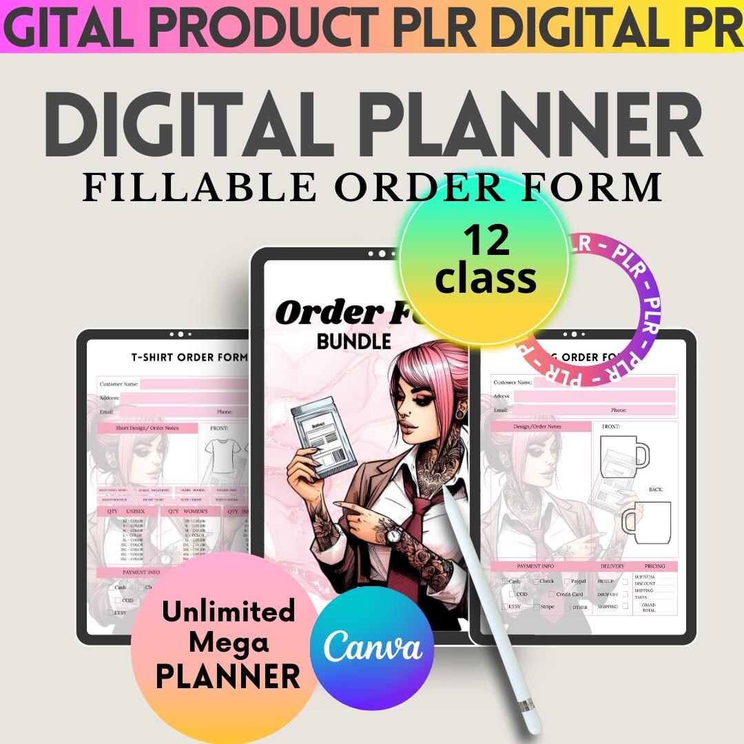 PLR Order Forms Planner, Printable Small Business Forms, Invoice ...