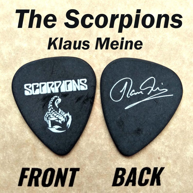 The Scorpions Classic Rock Band Klaus M Signature Guitar Pick (6266) - Etsy