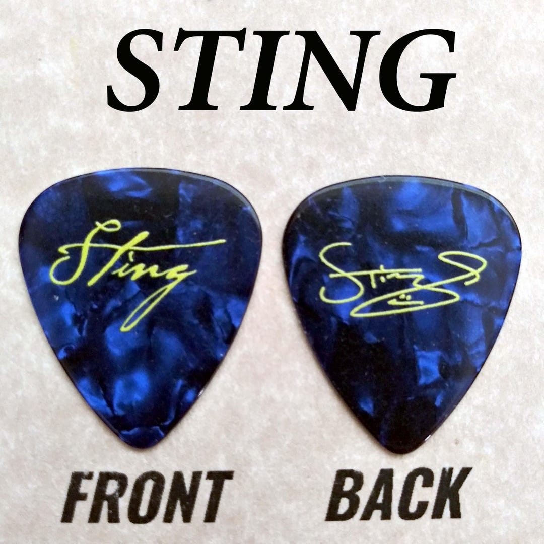 Sting Classic Rock Band Signature Guitar Pick (M12) - Etsy