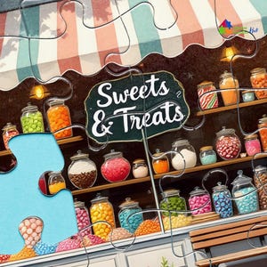 Classic Sweets Shop Jigsaw Puzzle - 1000 Piece Jigsaw Puzzle for Adults ...
