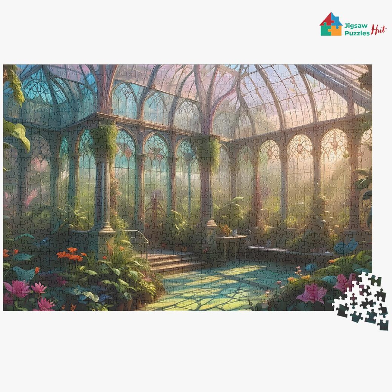 Greenhouse Garden Puzzle - 1000 Piece Jigsaw Puzzle for Adults - Etsy