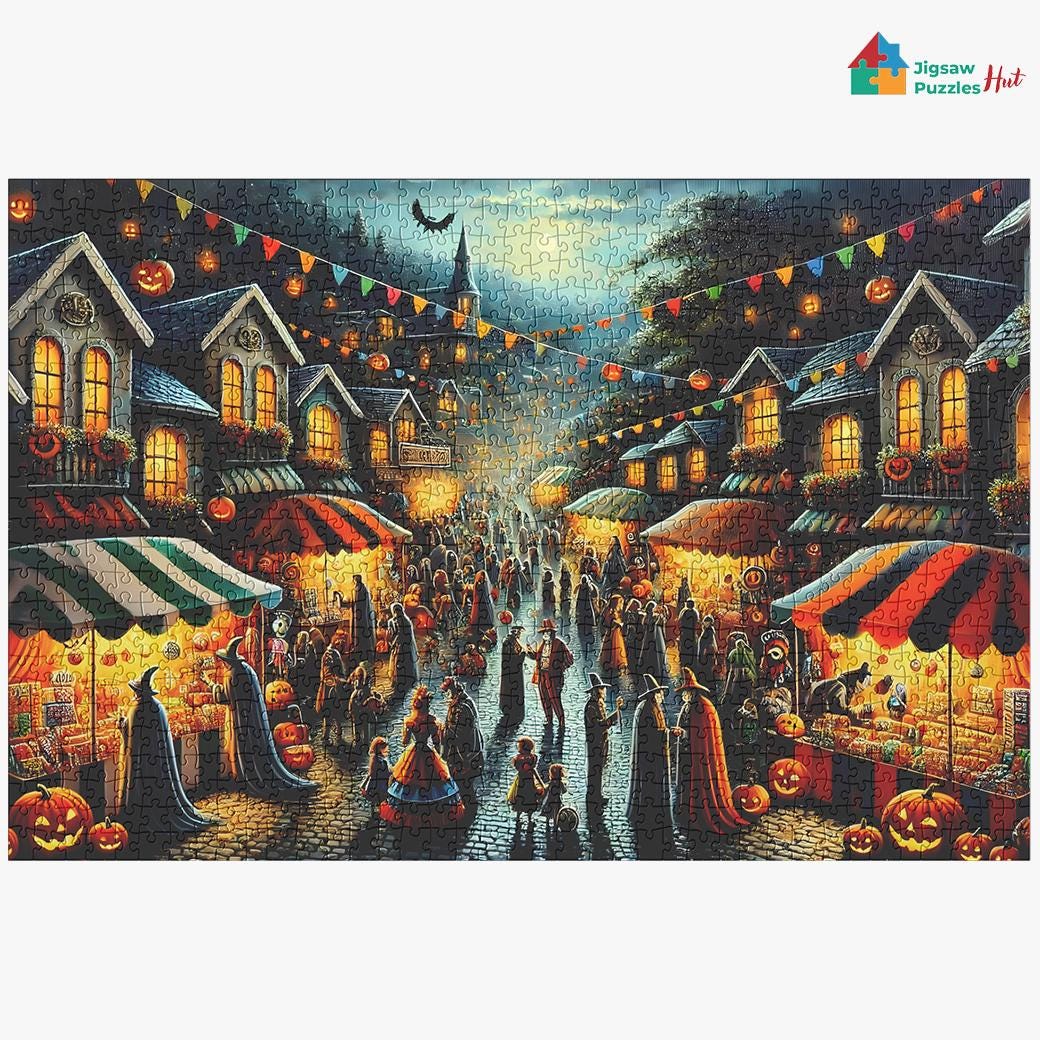 Hillside Halloween Fair Puzzle – 1000 Piece Jigsaw Puzzle for Adults - Etsy