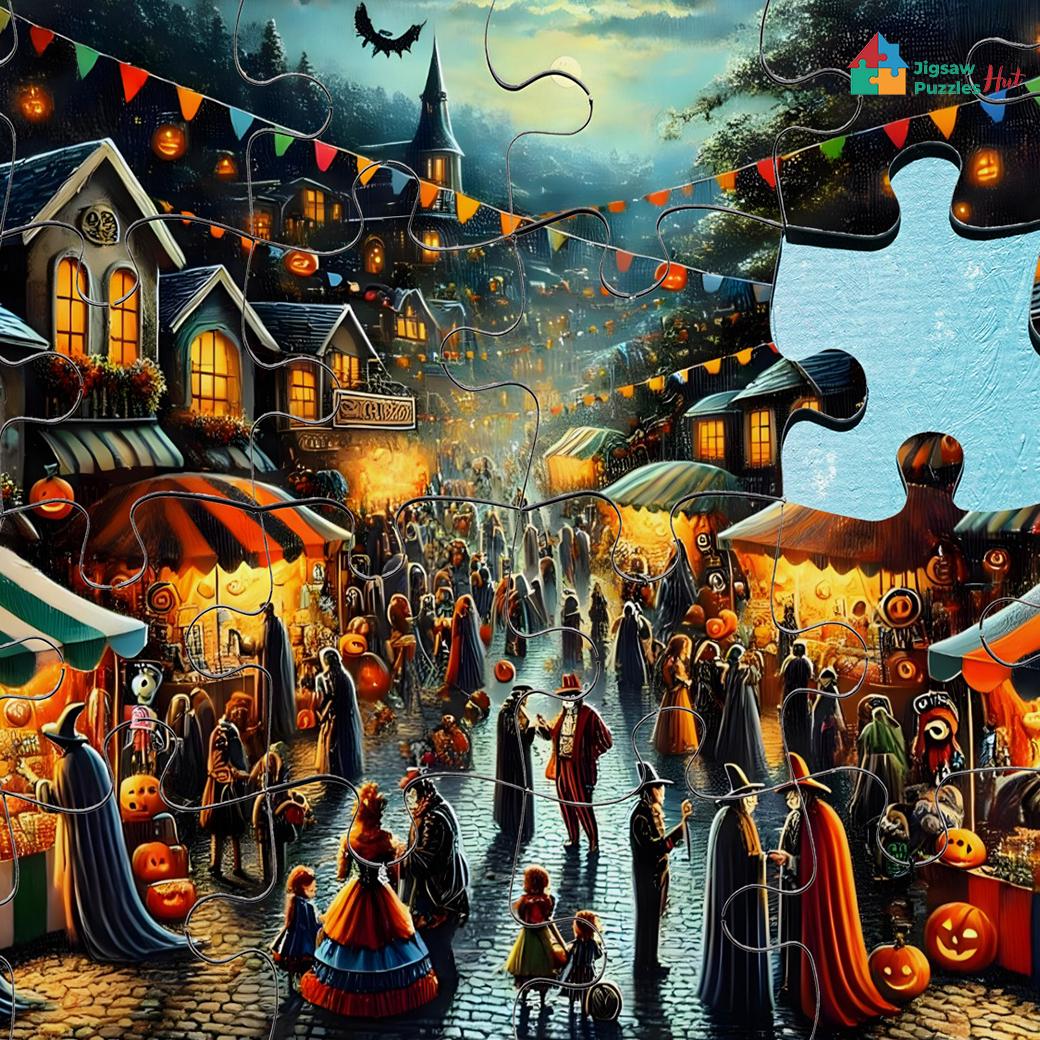 Hillside Halloween Fair Puzzle – 1000 Piece Jigsaw Puzzle for Adults - Etsy