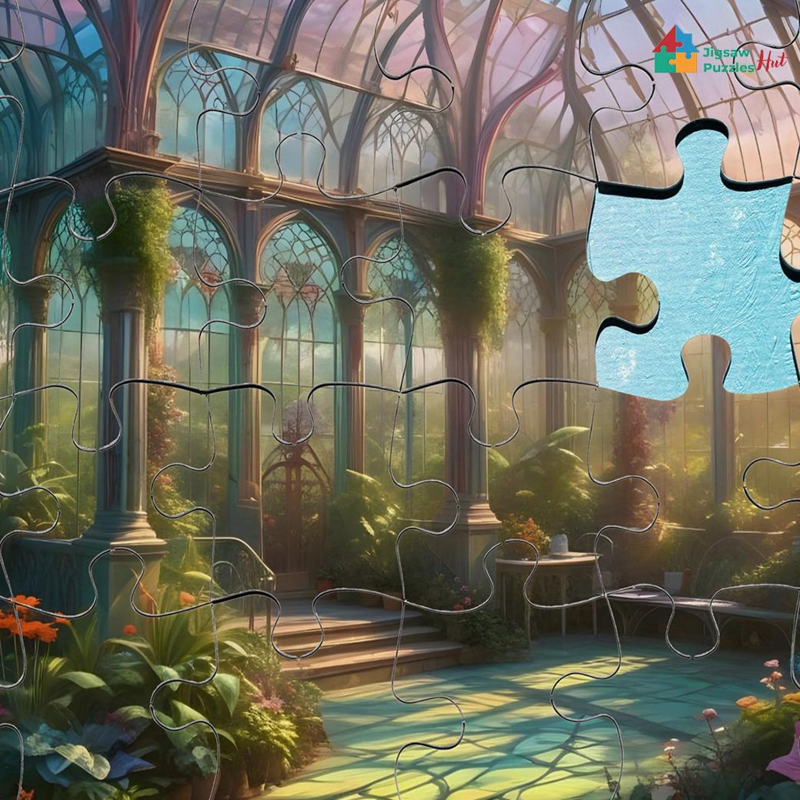 Greenhouse Garden Puzzle - 1000 Piece Jigsaw Puzzle for Adults - Etsy