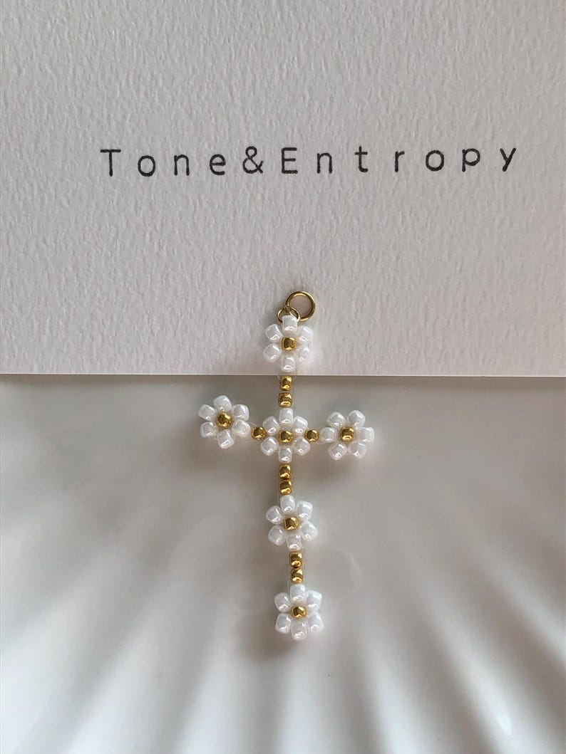 Cross Charm for Your Necklace or Bracelet Beaded Cross | 3 Sizes - Etsy