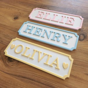Personalized Kids Name Sign – Custom Door or Wall Plaque – Nursery ...