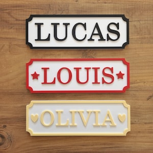 Personalized Kids Name Sign – Custom Door or Wall Plaque – Nursery ...