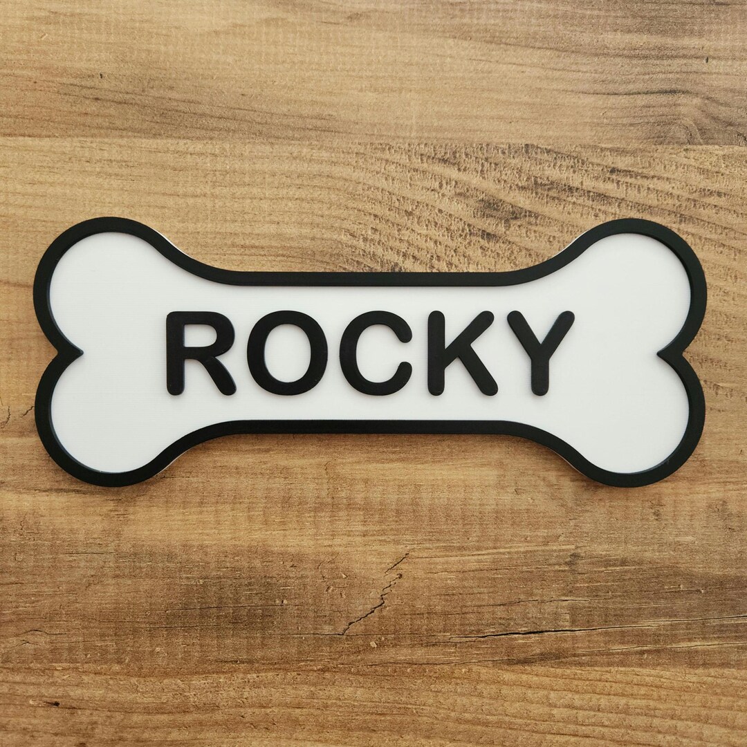 Personalized Dog Bone Name Sign – Custom Name Plate for Dog House ...