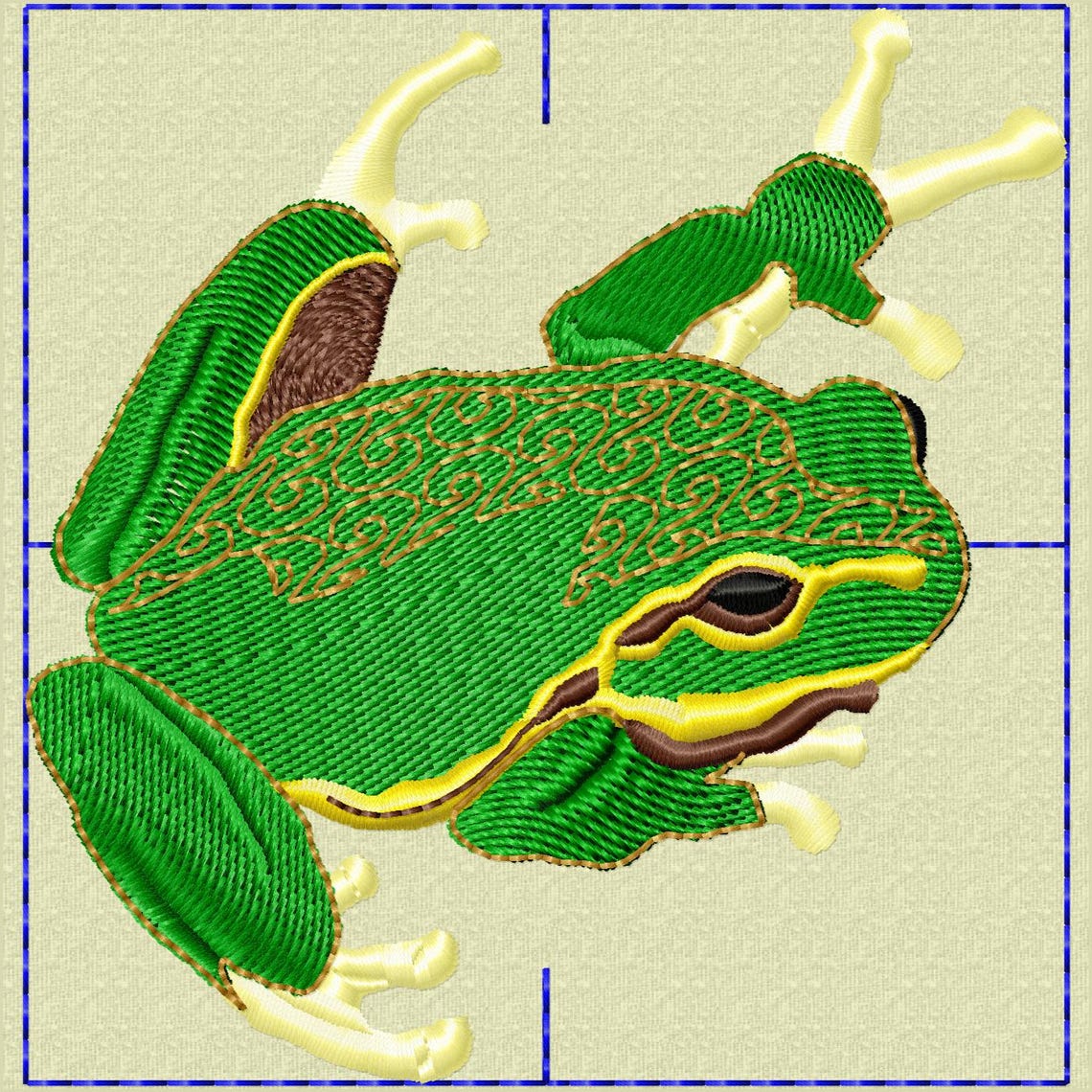 Tree Frog Machine Embroidery Design PES Format Download - Etsy