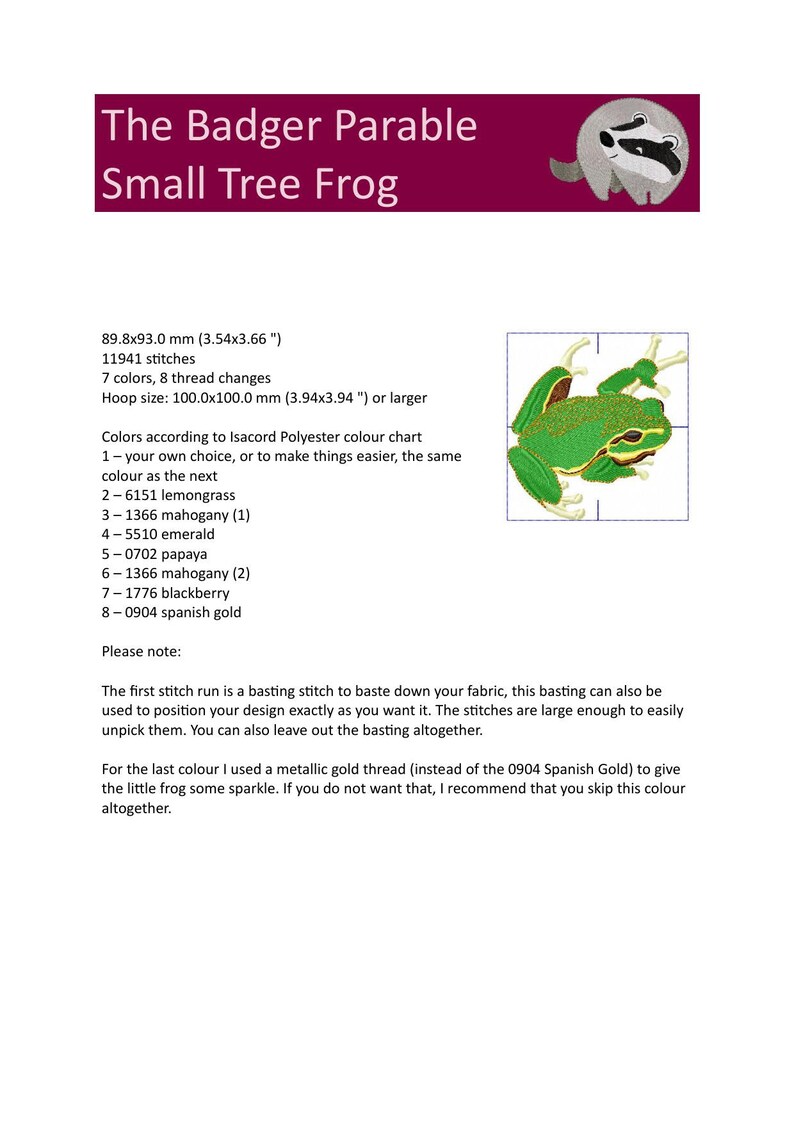 Tree Frog Machine Embroidery Design PES Format Download - Etsy