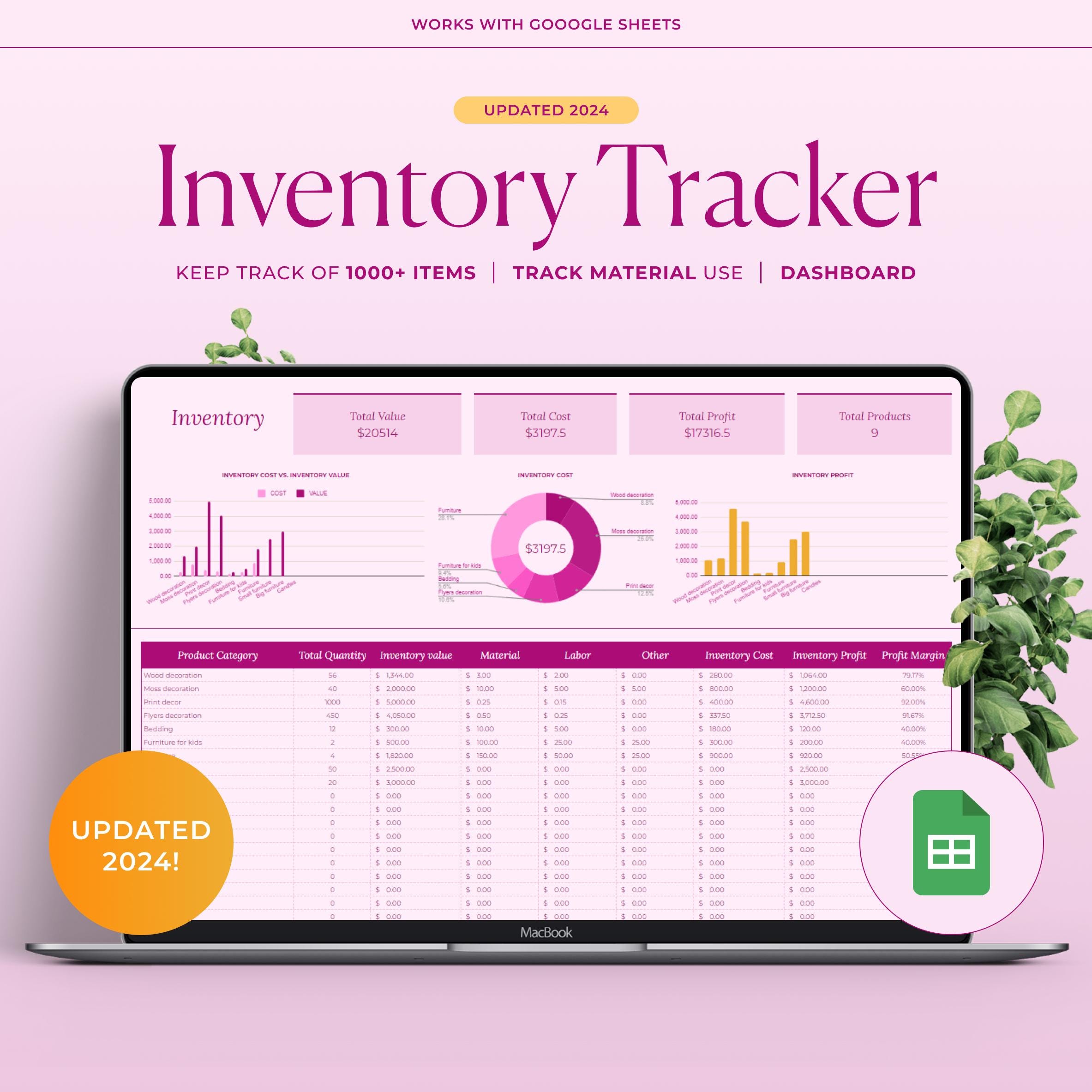 Inventory Tracker Google Spreadsheet Small Business Inventory Tracker ...