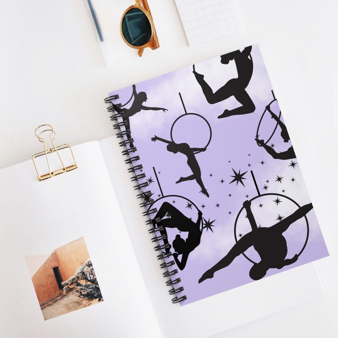 Lyra Aerial Hoop Lavender Star Sky Aerial Dancer Spiral Notebook ...
