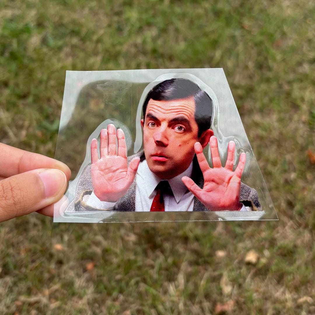 Reflective Mr. Bean Sticker, Mr. Bean Sticker for Car Window Waterproof ...