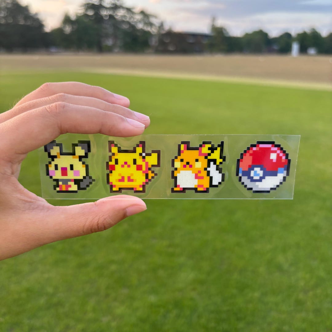 Mini Pikachu Pokemon Stickers,pokémon Go Anime Game Sticker Pikachu ...