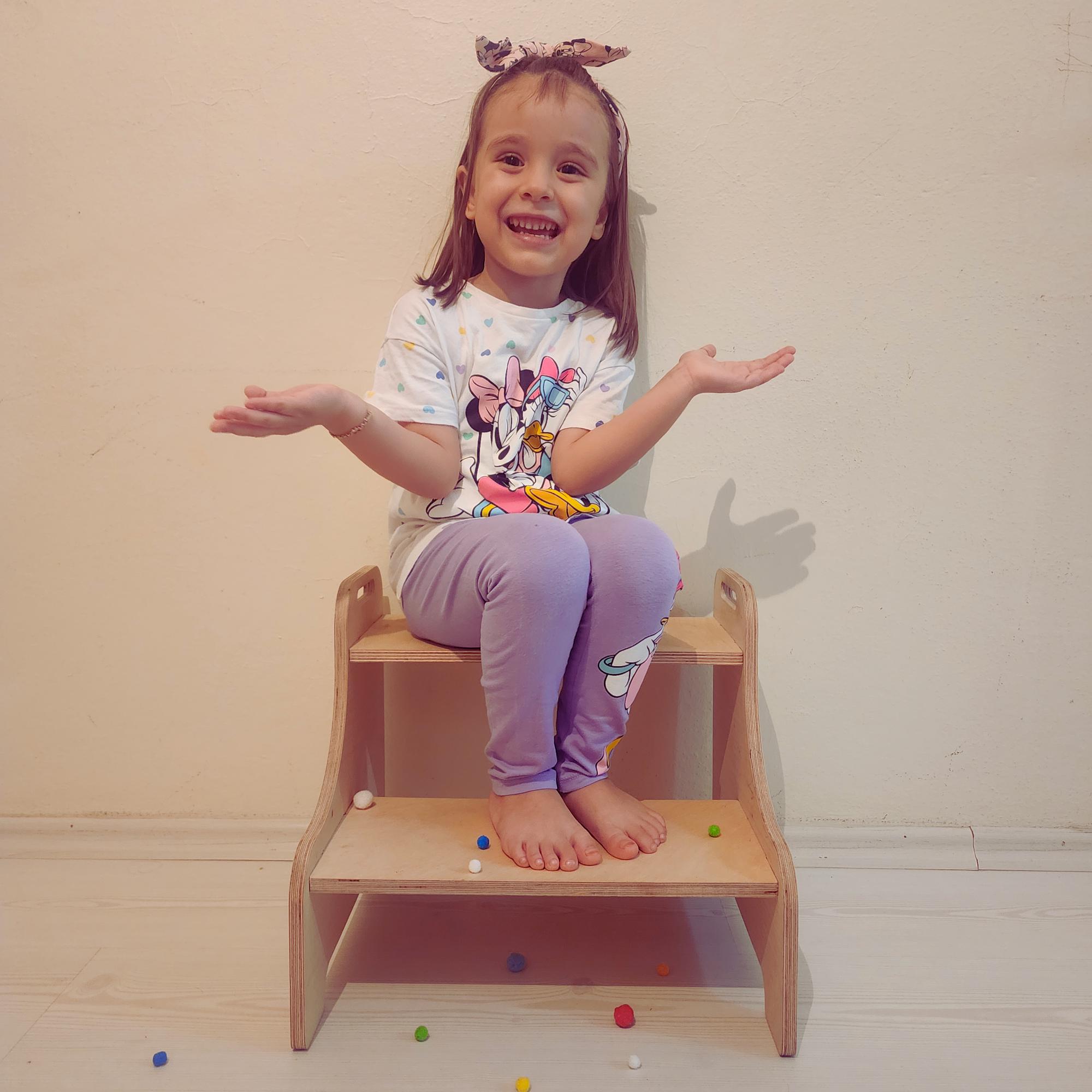 Toddler Step Stool,kids Step Stool, Bathroom Stool,wooden Kitchen Two ...