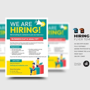 Hiring Flyer Job Fair Flyer Template We Are Hiring Flyer Photoshop ...
