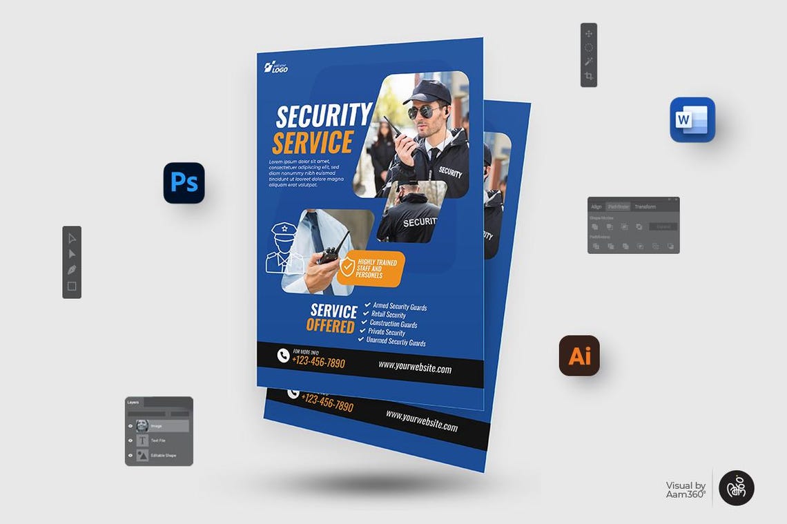 Security service Flyer Template | Bodyguard Flyer Template | Safety ...