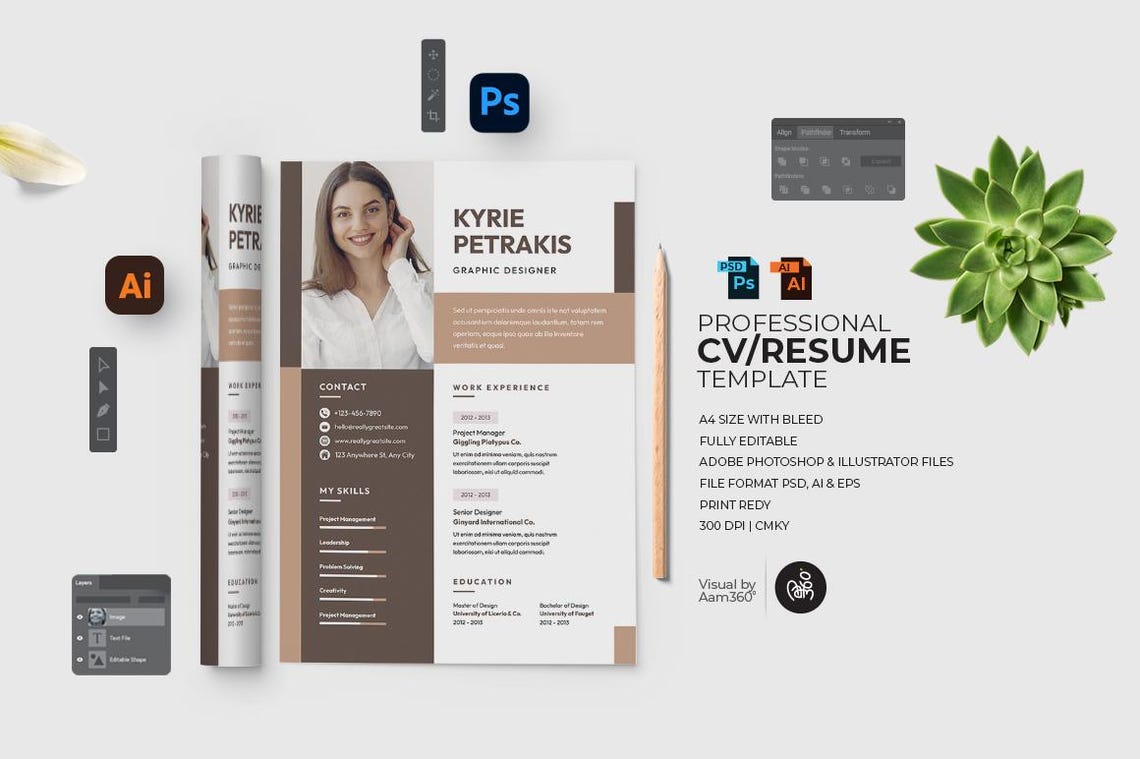 Professional Resume Template | Resume Flyer Template | Curriculum Vitae ...