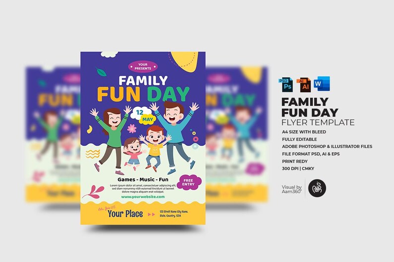 Family Fun Day Flyer Template Family Festival Template Family Fest ...
