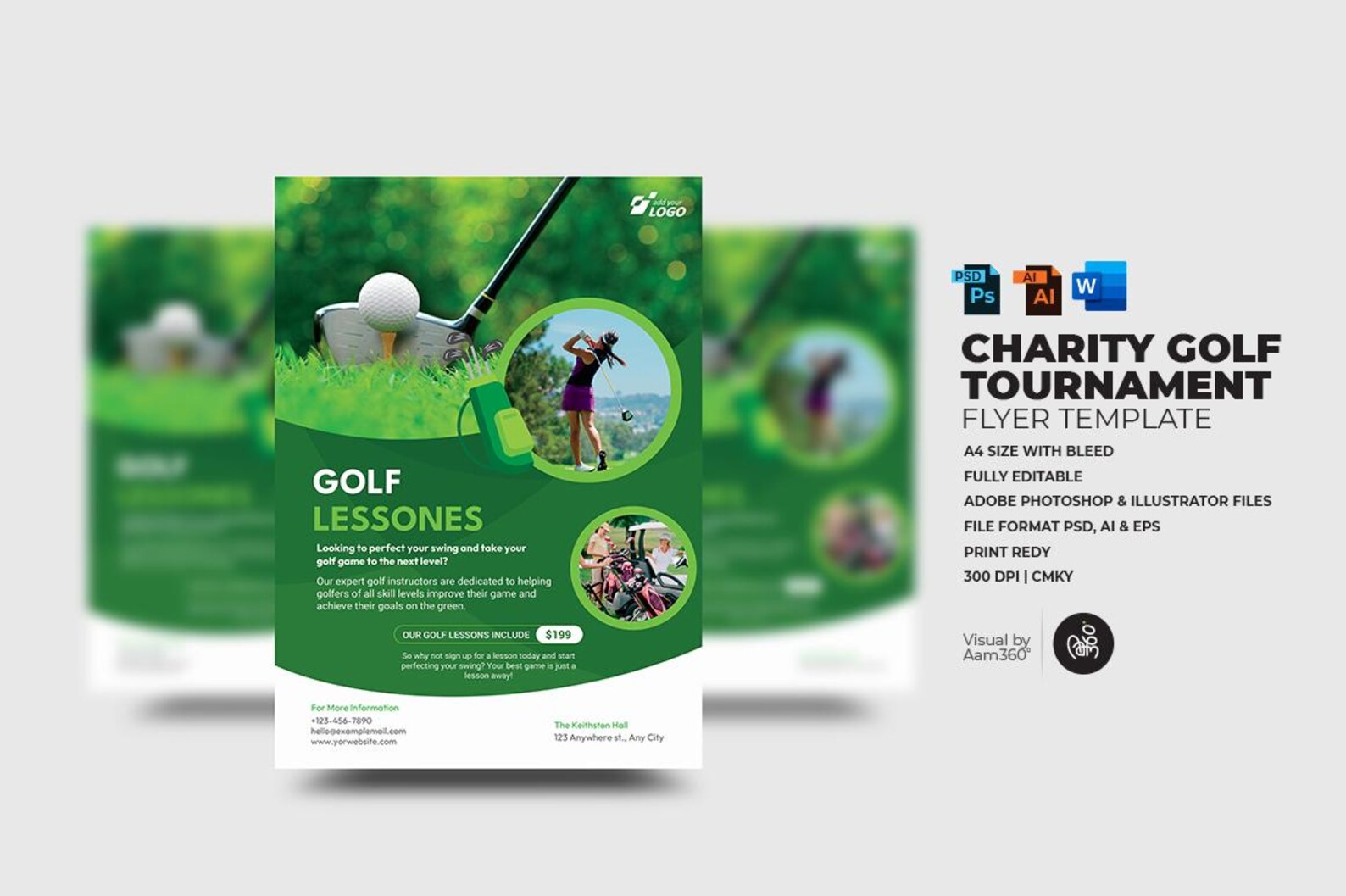 Golf Tournament Flyer Template Golf Event Flyer Template Sports ...