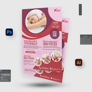 Beauty and Spa Center Flyer Template Beauty Flyer Template Cosmetology ...