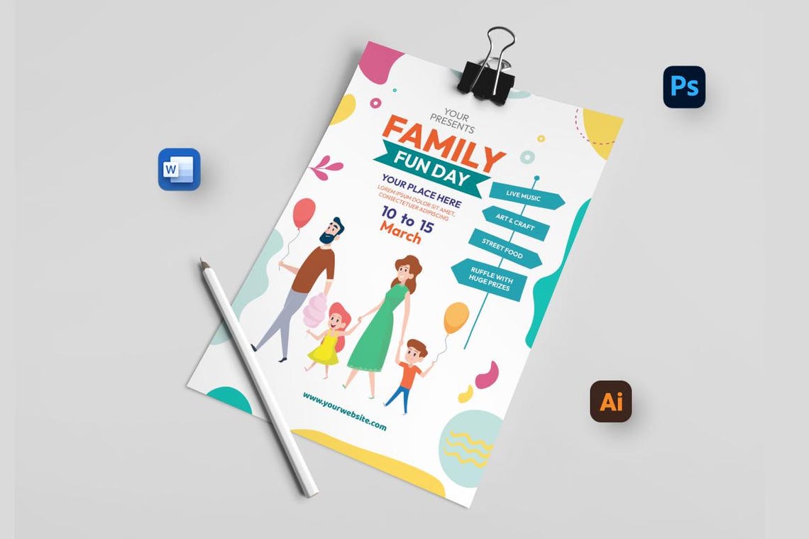 Canva Editable Family Fun Day Flyer Template | Family Festival Template ...