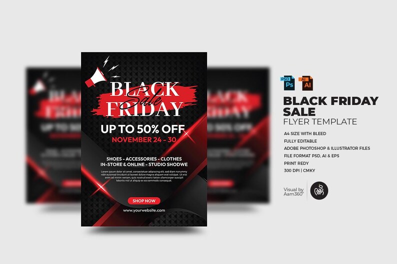 Canva Editable Black Friday Sale Flyer Template | Sale | Mega Sale ...