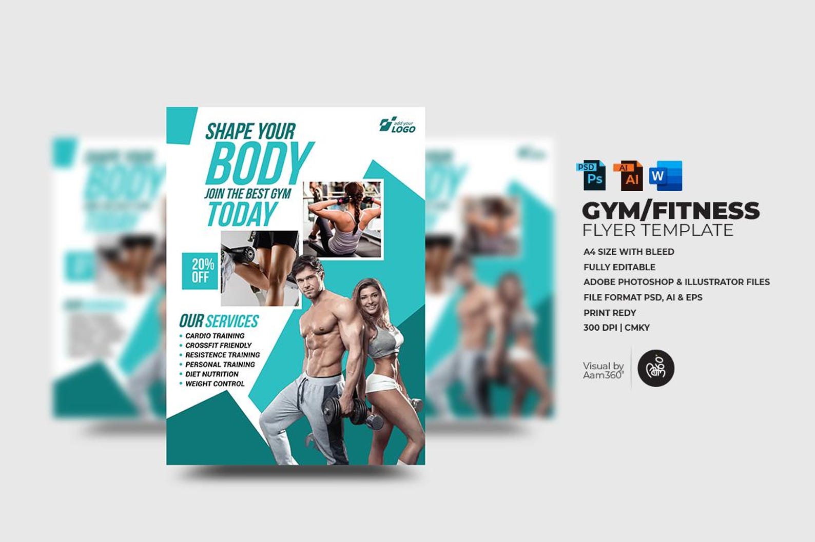 Canva Editable Gym and Fitness Flyer Template Body Building Flyer ...