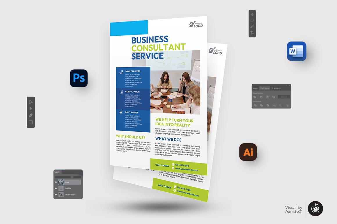Canva Editable | Business Consultant Flyer Template | Corporate ...