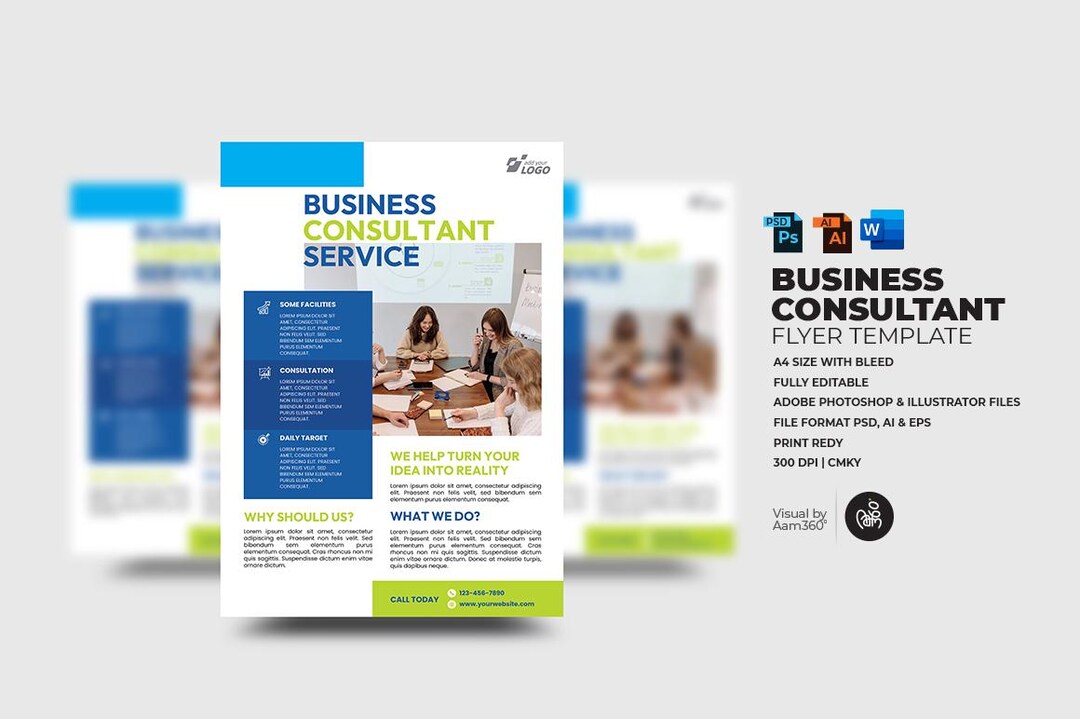 Business Consultant Flyer Template Corporate Consultant Management ...
