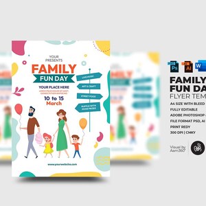 Canva Editable Family Fun Day Flyer Template | Family Festival Template ...