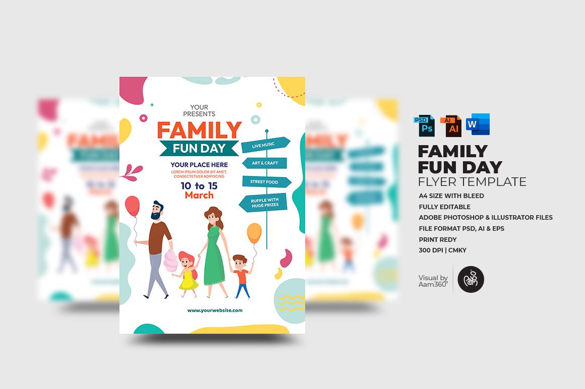Canva Editable Family Fun Day Flyer Template | Family Festival Template ...