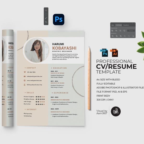 Professional Resume Template Resume Flyer Template Curriculum Vitae ...