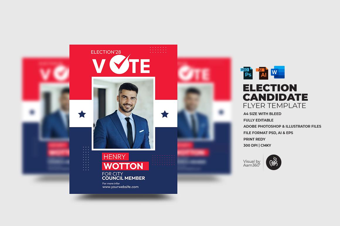 Canva Editable Election Candidate Flyer | Political Flyer Template ...