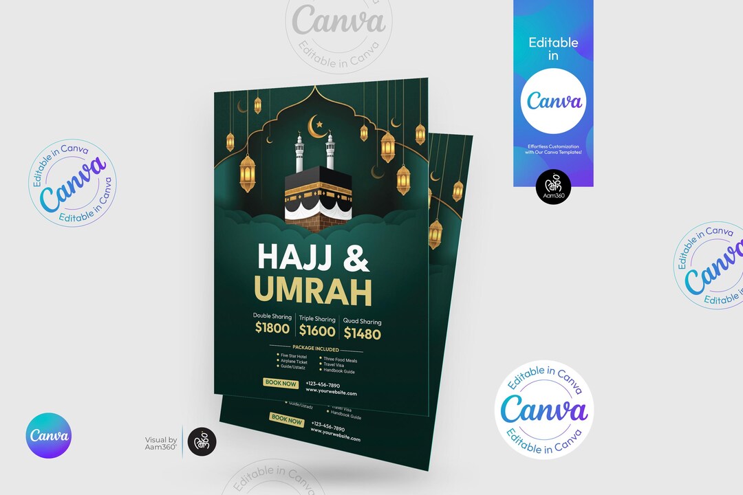 Editable Hajj & Umrah Flyer Template: Canva Design (digital File) - Etsy
