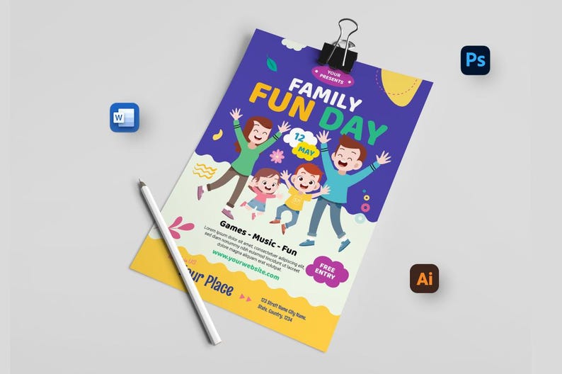 Family Fun Day Flyer Template Family Festival Template Family Fest ...