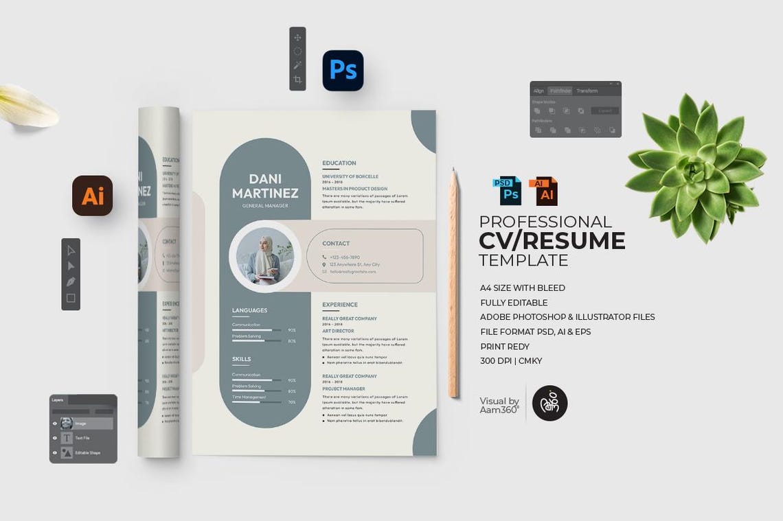 Professional Resume Template | Resume Flyer Template | Curriculum Vitae ...