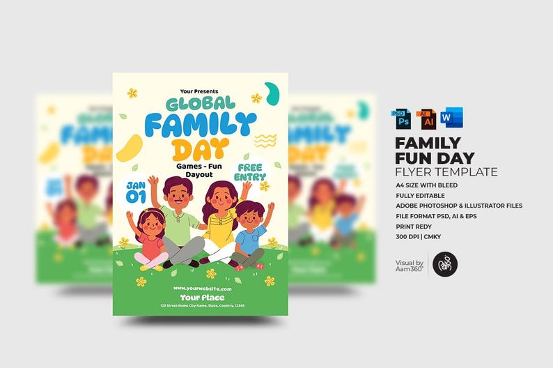 Family Fun Day Flyer Template Family Festival Template Family Fest ...