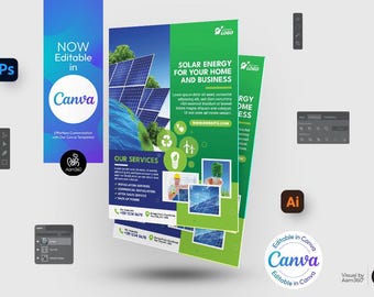 Canva Editable Green Energy Flyer Template | Go Green Flyer ...